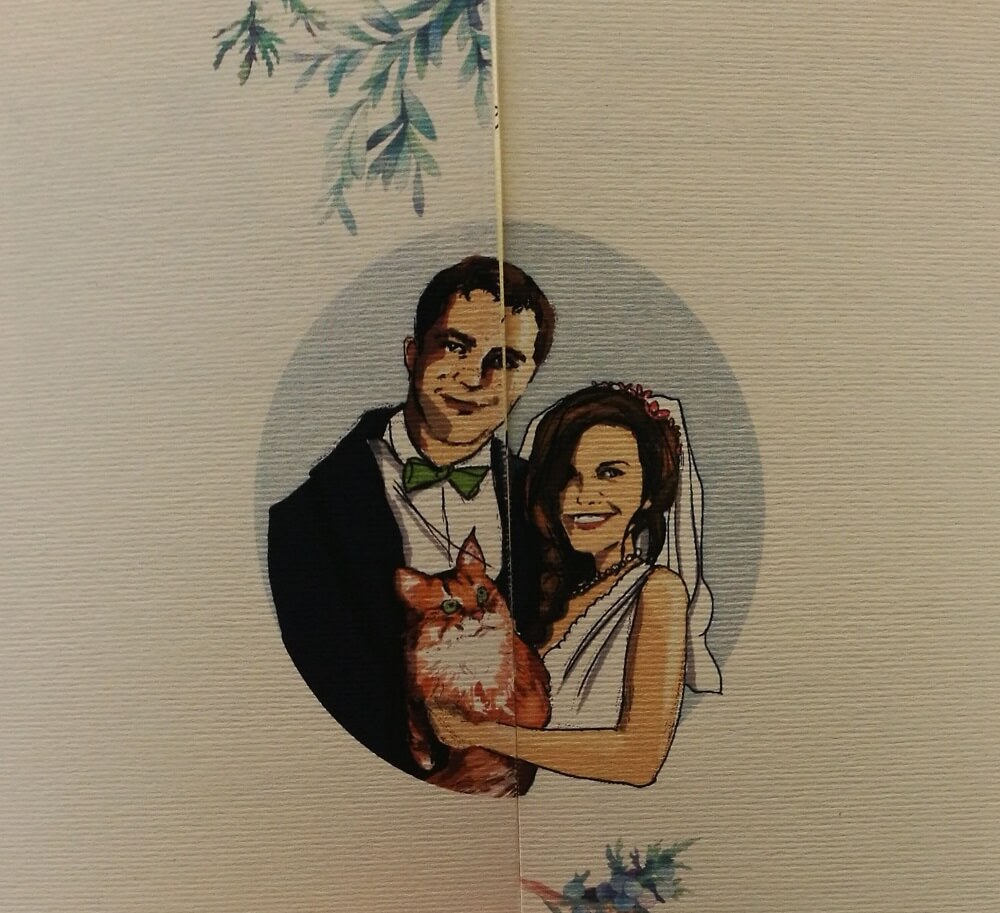 Partecipazioni matrimonio carta rigata Rives Linear avorio - Linea ...